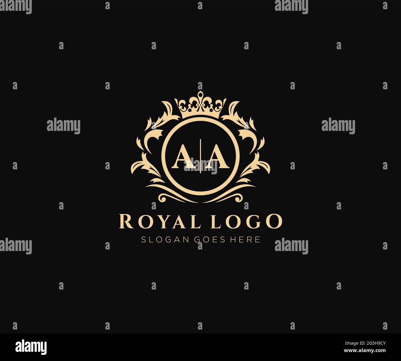 AA Letter Luxurious Brand Logo Template, for Restaurant, Royalty ...