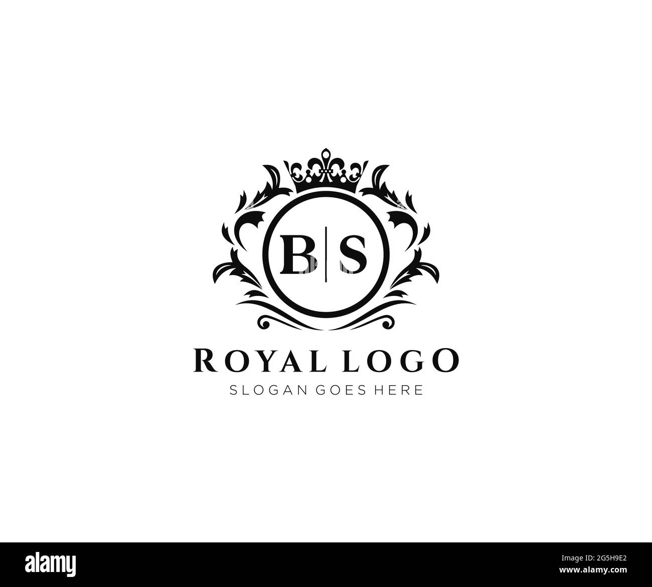 BS Letter Luxurious Brand Logo Template, for Restaurant, Royalty ...