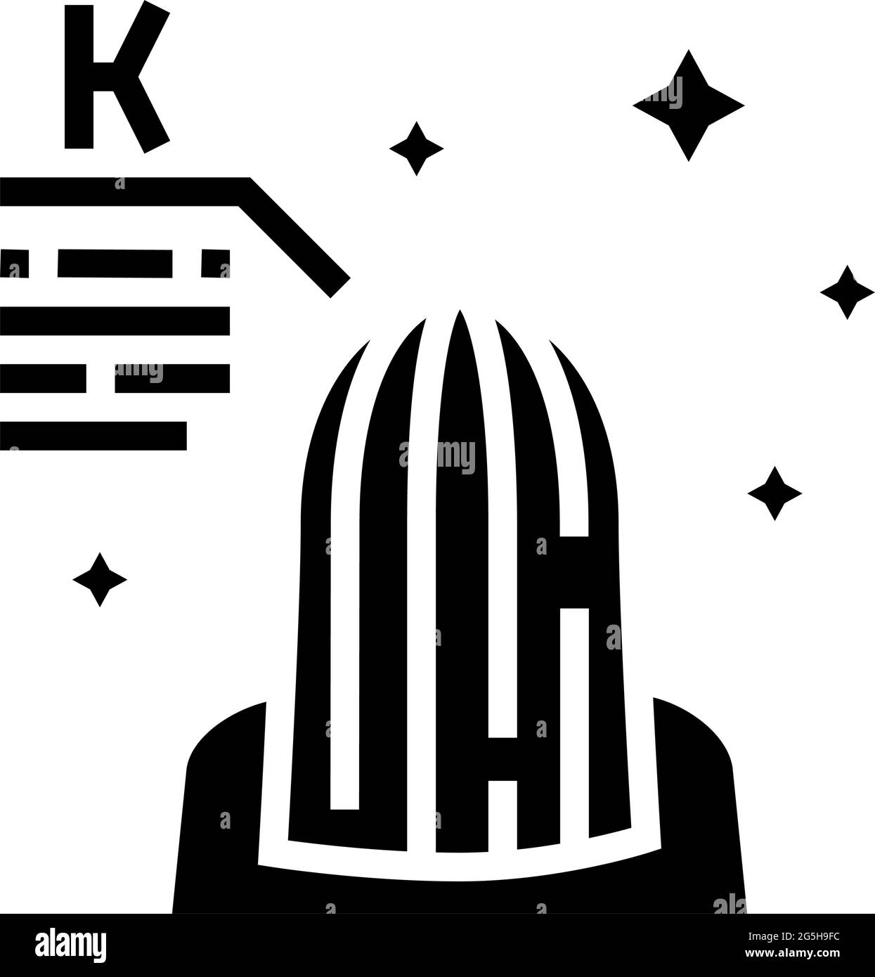 hairstyle with keratin glyph icon vector illustration Stock Vector ...