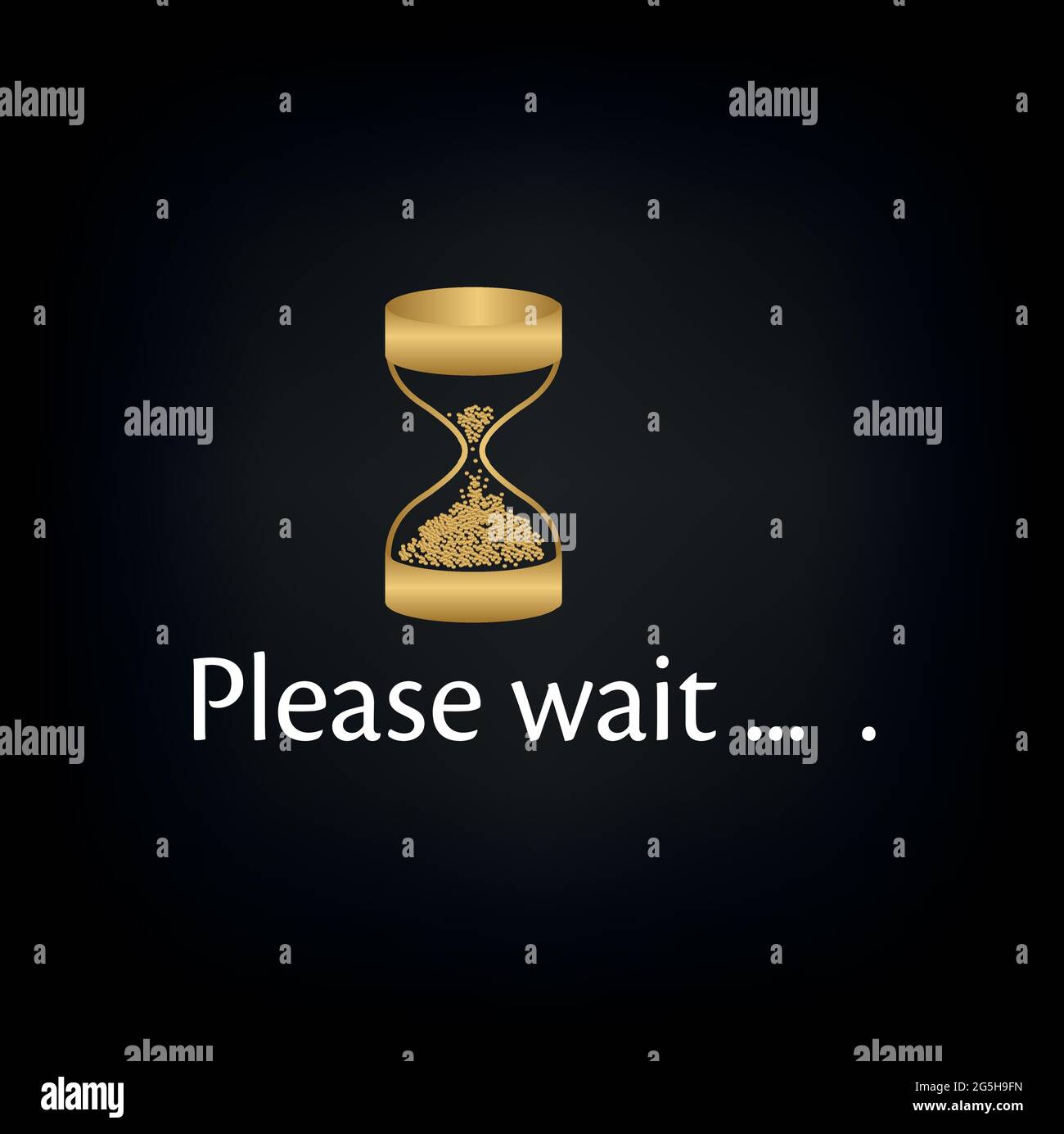 Please wait with hourglass icon Stock Vector Image & Art - Alamy