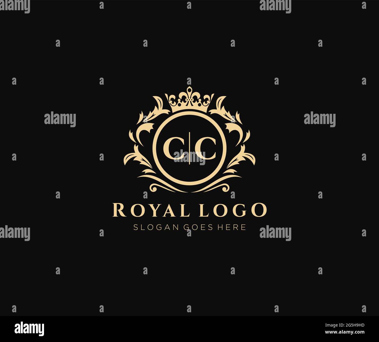 CC Letter Luxurious Brand Logo Template, for Restaurant, Royalty ...