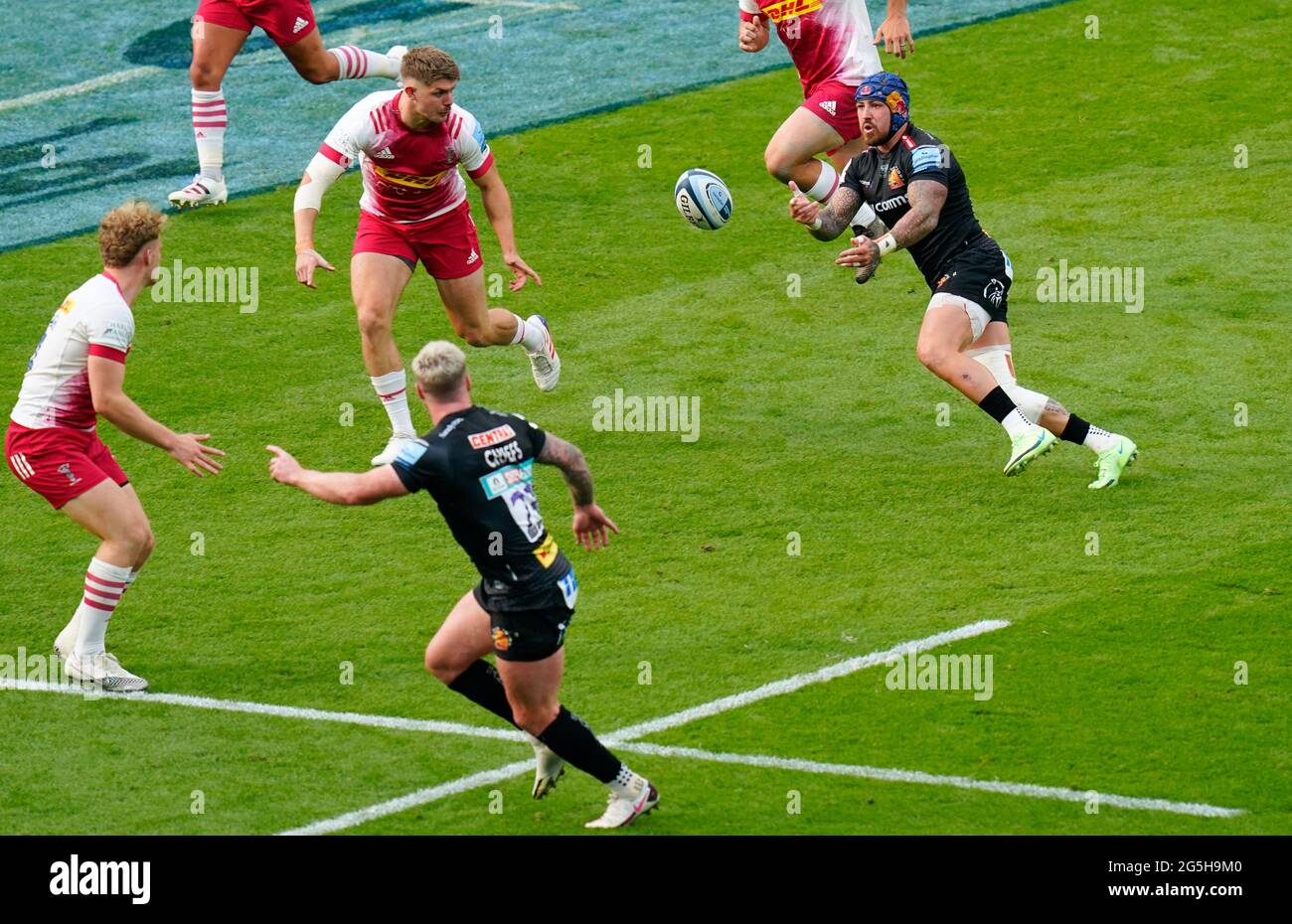 Exeter Chiefs full-back Jack Nowell makes a break during the Gallagher ...