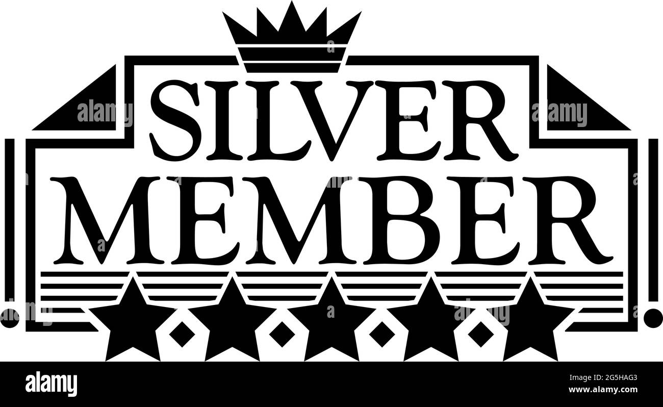 Silver member Icon. Flat design Stock Vector Image & Art - Alamy
