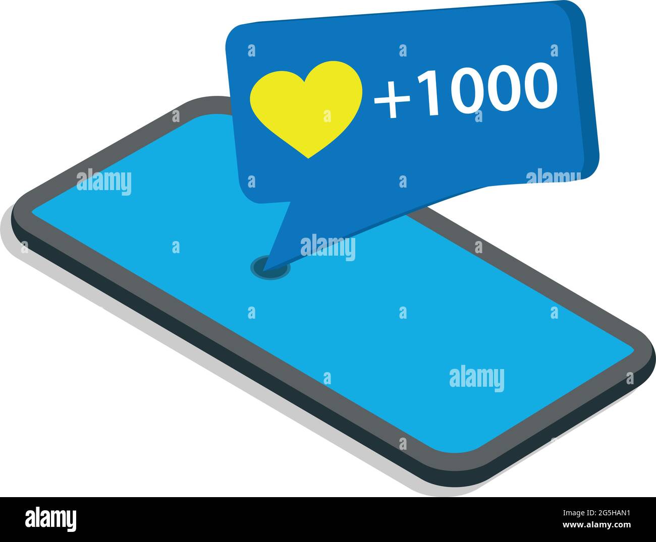 1000 like icon and smartphone Stock Vector Image & Art - Alamy