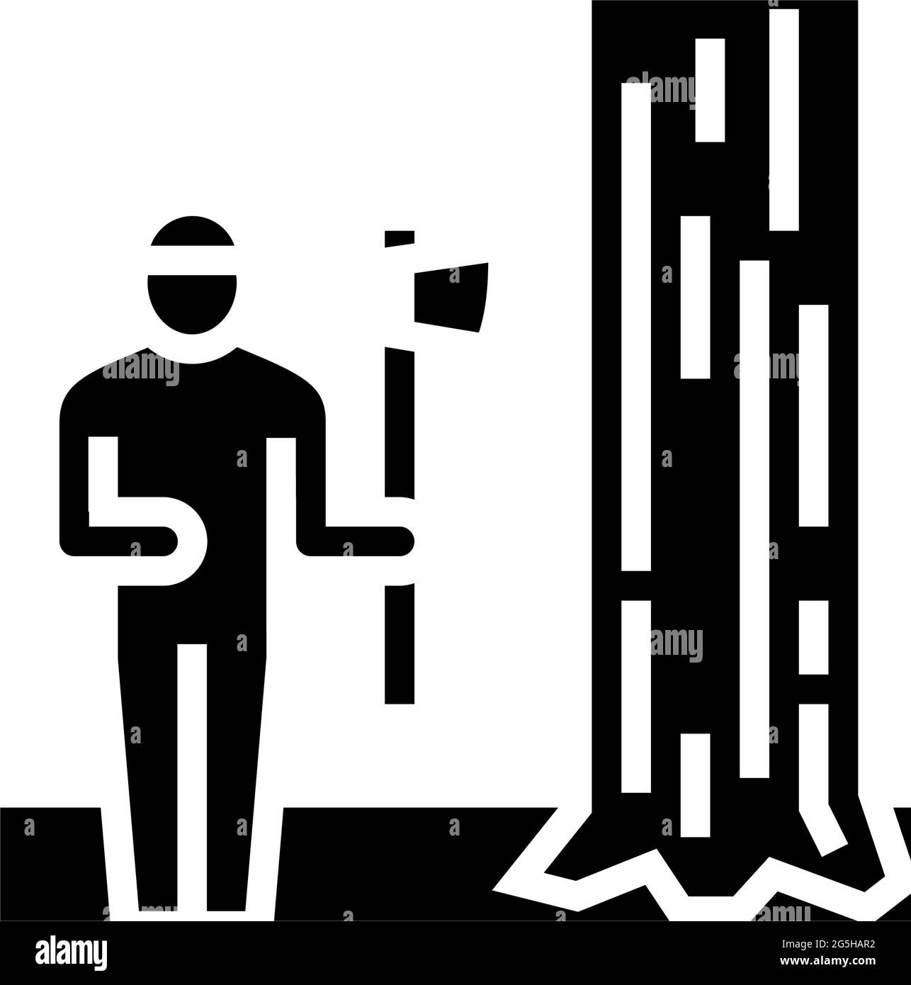 Sawmill factory machine glyph icon hi-res stock photography and images ...