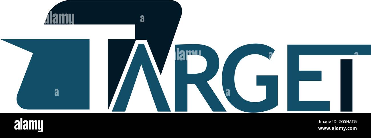 Word target vector. Vector illustration on white background Stock ...