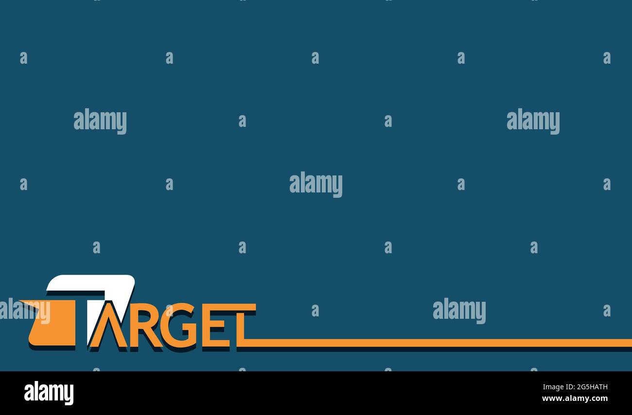 Word target background vector . Vector illustration on blue background ...