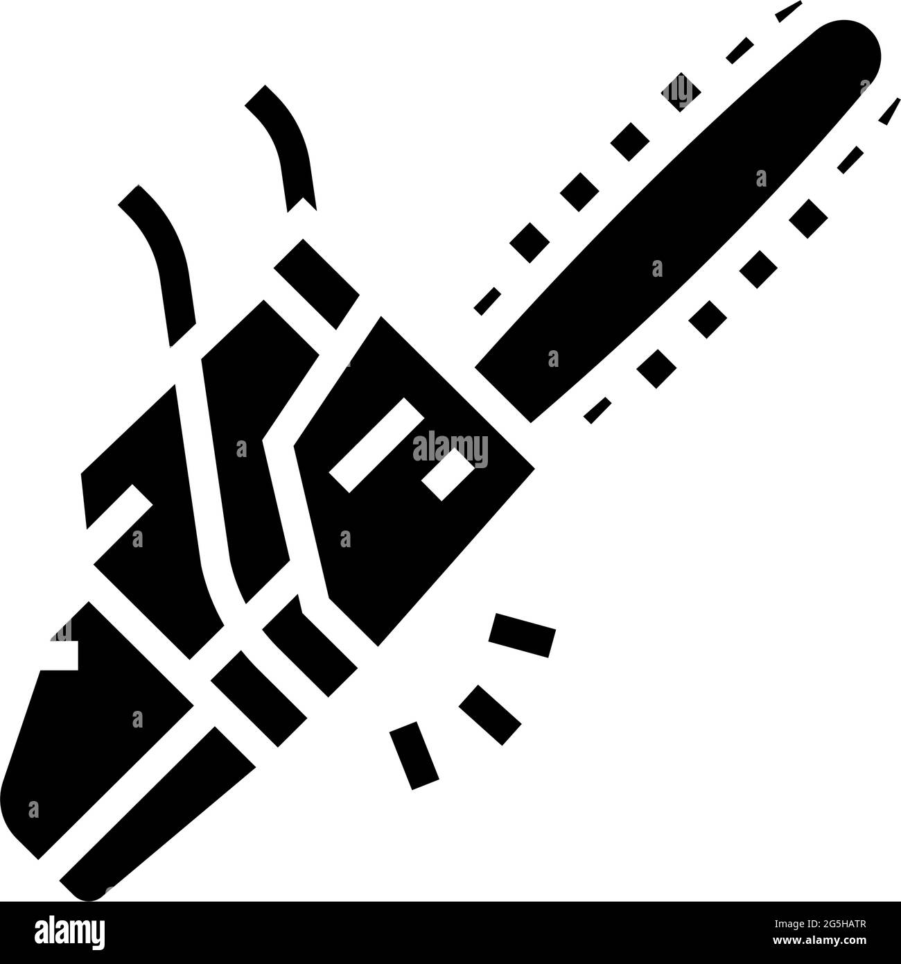 chainsaw equipment glyph icon vector illustration Stock Vector Image ...