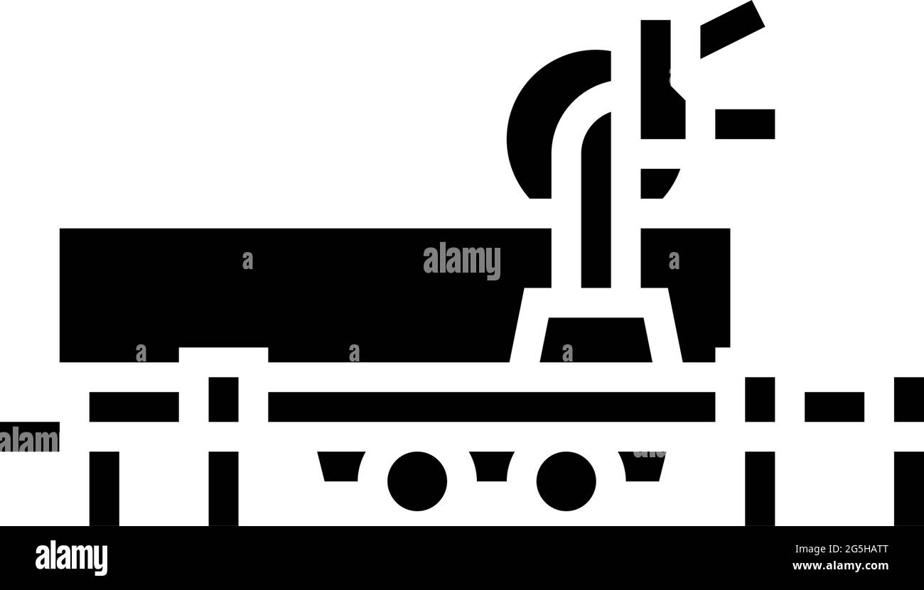 saw trailer glyph icon vector illustration Stock Vector Image & Art - Alamy