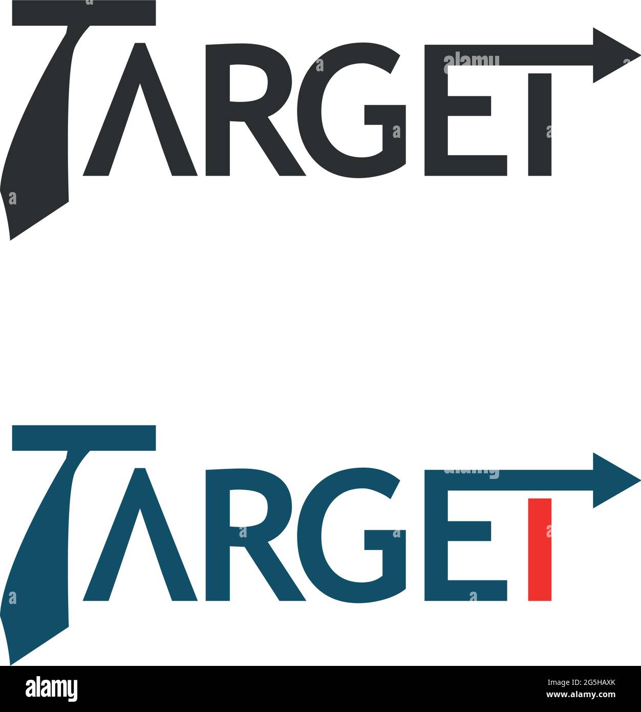 Word target with tie vector . Vector illustration on white background ...