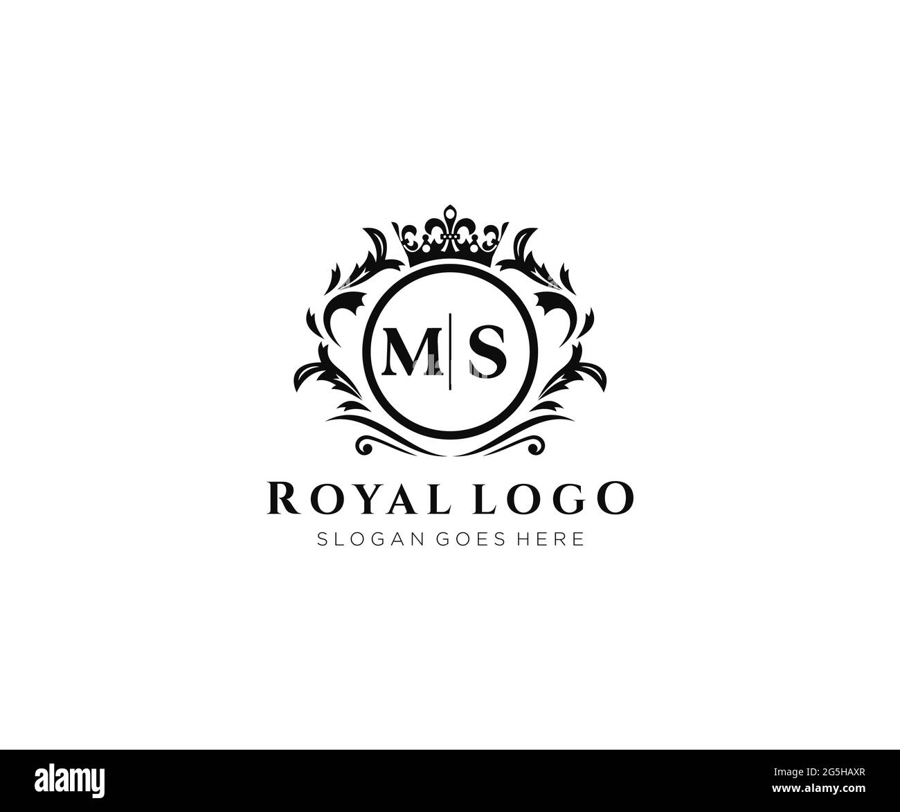 MS Letter Luxurious Brand Logo Template, for Restaurant, Royalty, Boutique, Cafe, Hotel ...