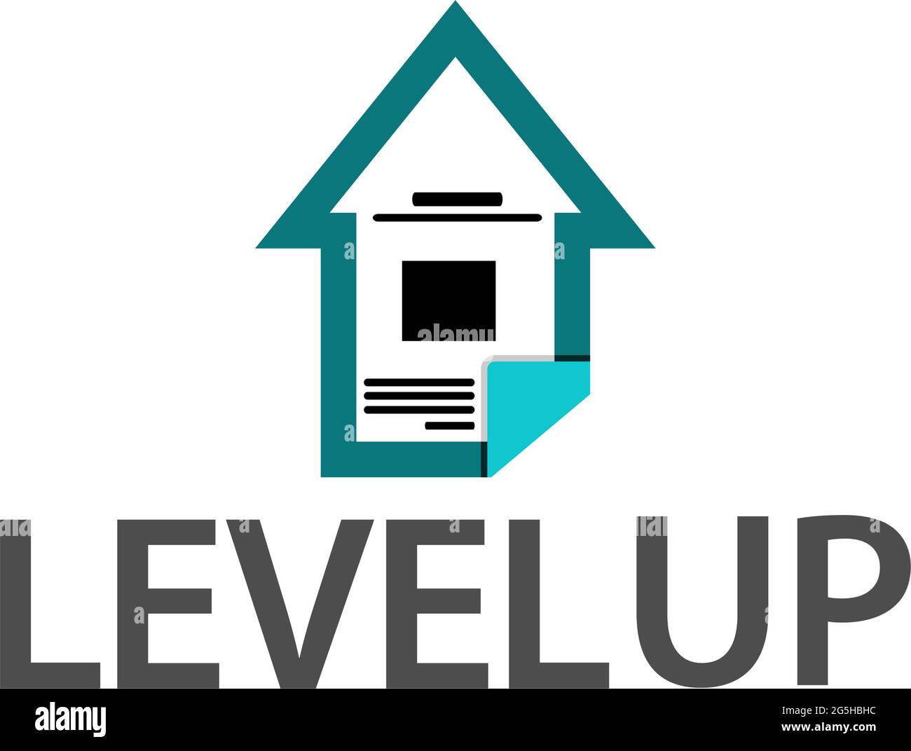 Level up stock logo vector. Abstract house logo. Vector Illustration on ...