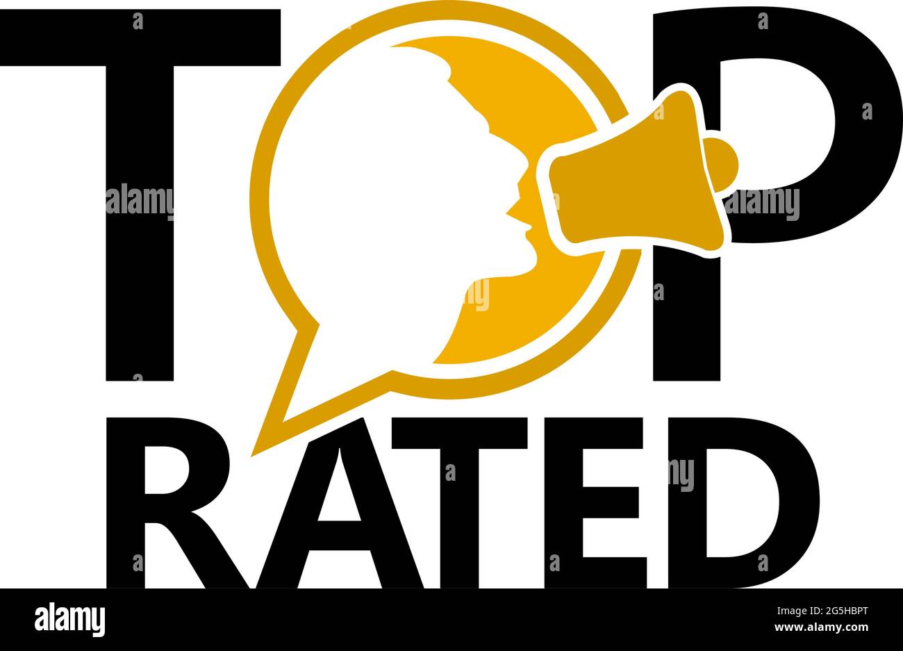 Top rated with with people talking using megaphones. Creative lettering ...