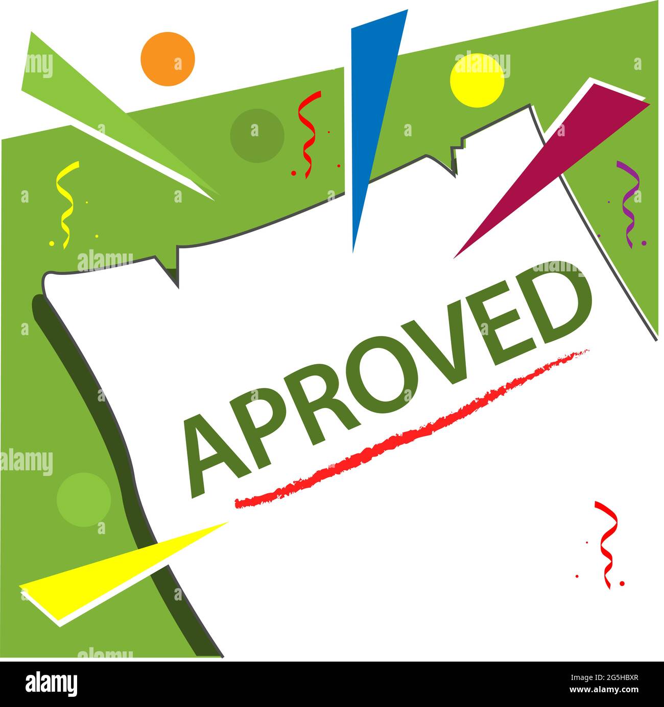 Aproved with paper stock vector Stock Vector Image & Art - Alamy