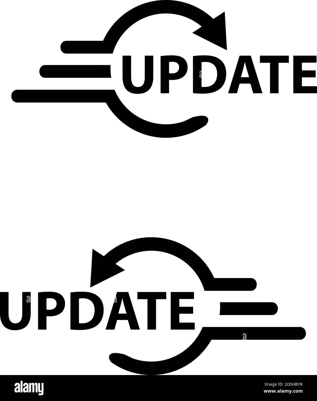 Update software vector vectors Cut Out Stock Images & Pictures - Alamy