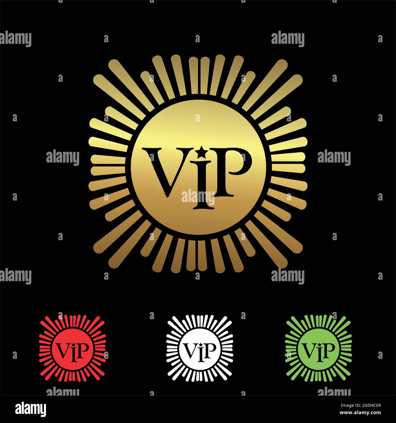 VIP member Icon. Vector Illustration on black background Stock Vector ...