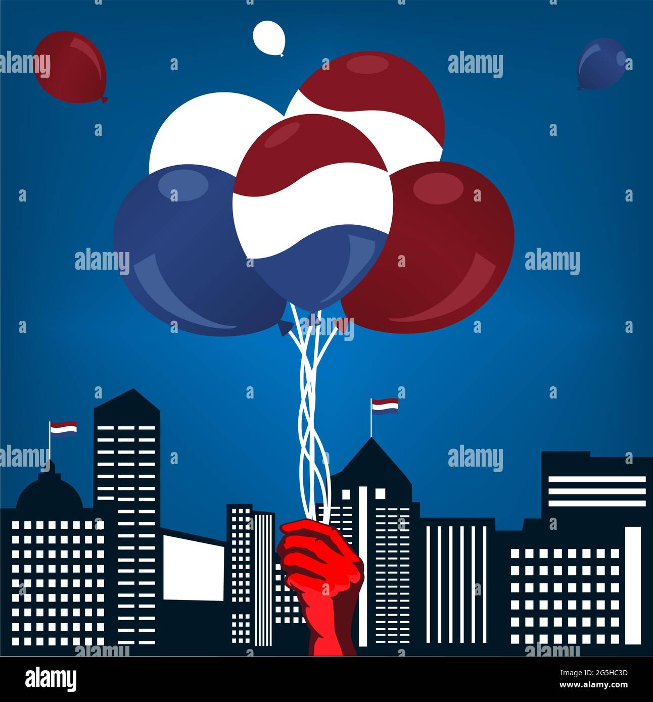 Vector illustration. background Netherlands national holiday of may 5 ...