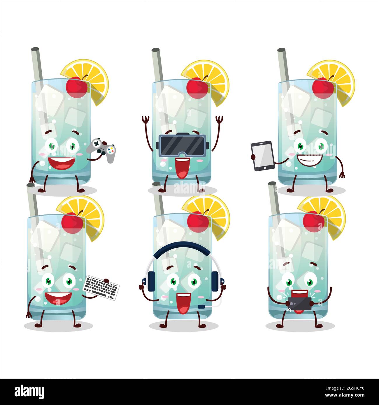 Tom collins cartoon character are playing games with various cute ...