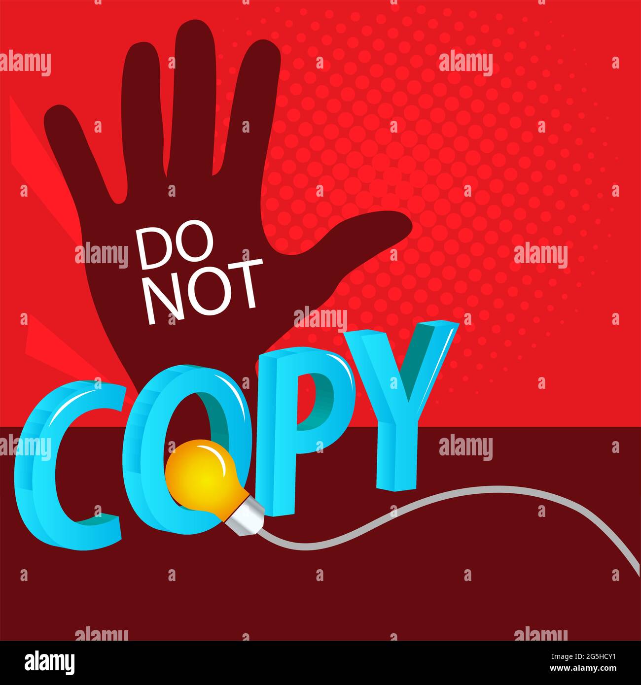 Do not copy with hand Vector Icon Illustration Stock Vector Image & Art ...