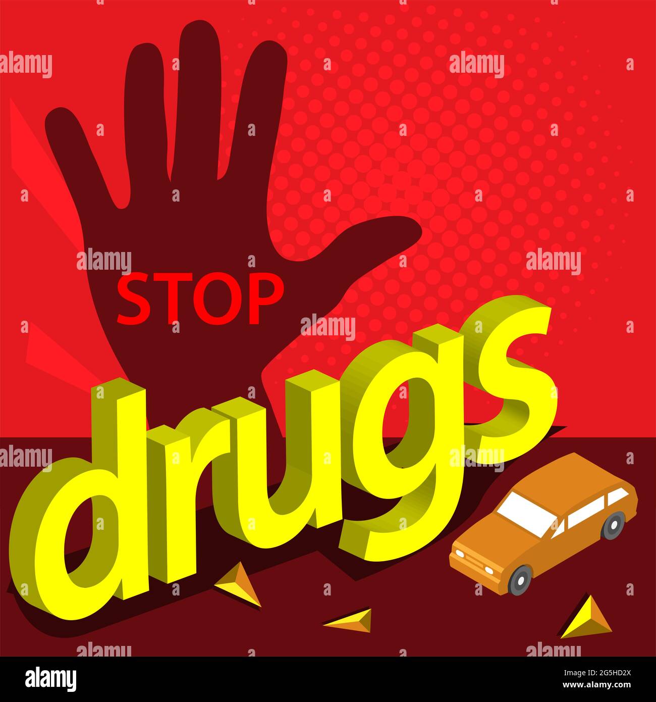 No drugs with hand Vector Icon Illustration Stock Vector Image & Art ...
