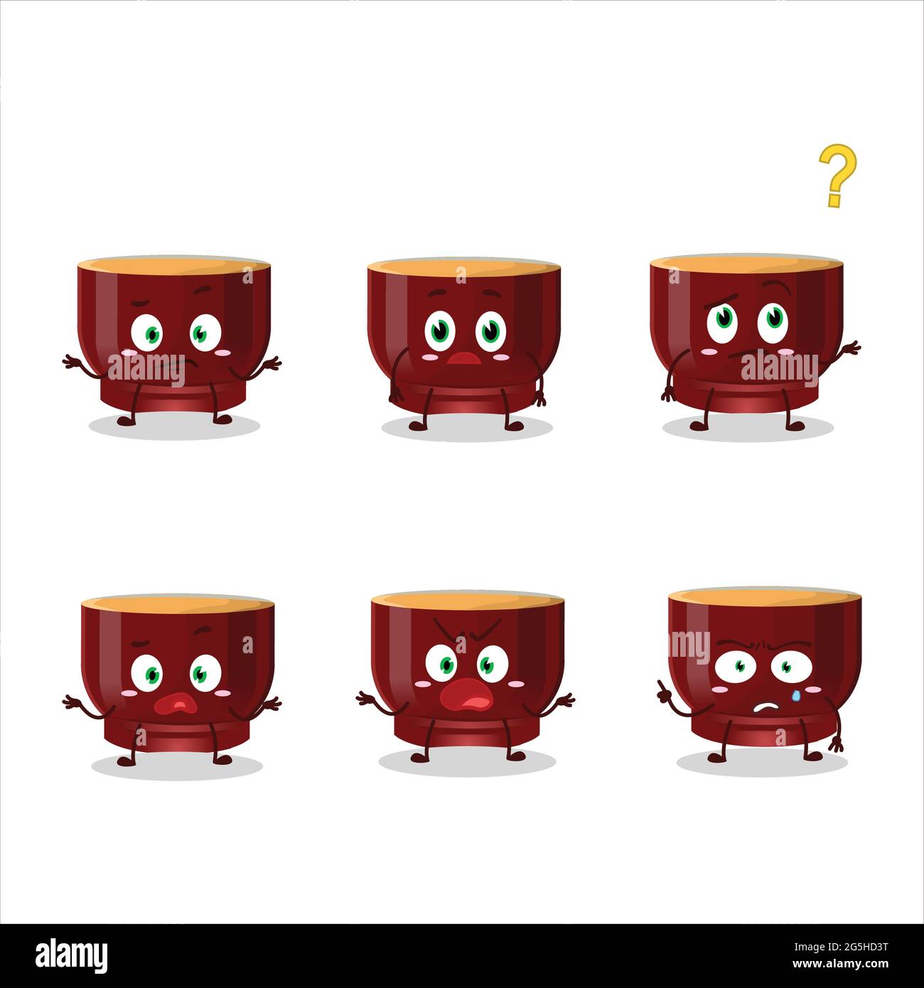 Cartoon character of kava drink with what expression. Vector ...