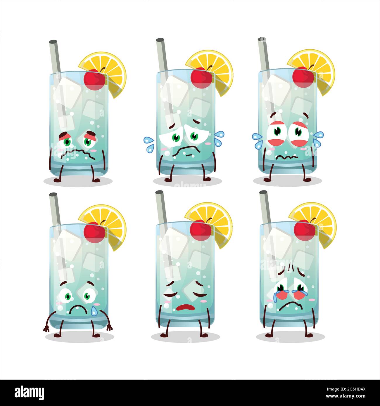 Tom collins cartoon character with sad expression. Vector illustration ...