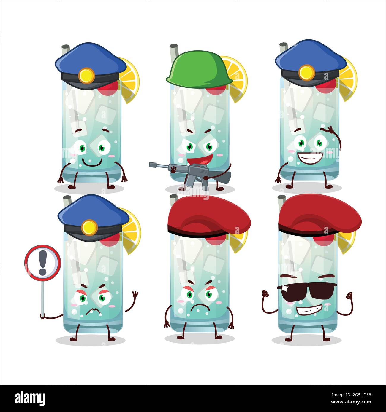 A dedicated Police officer of tom collins mascot design style. Vector ...