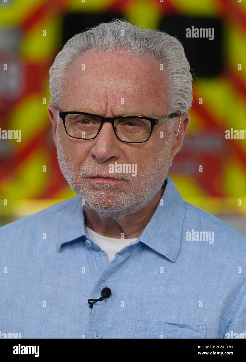 Surfside FL, USA. 27th June, 2021. Wolf Blitzer is seen broad casting ...