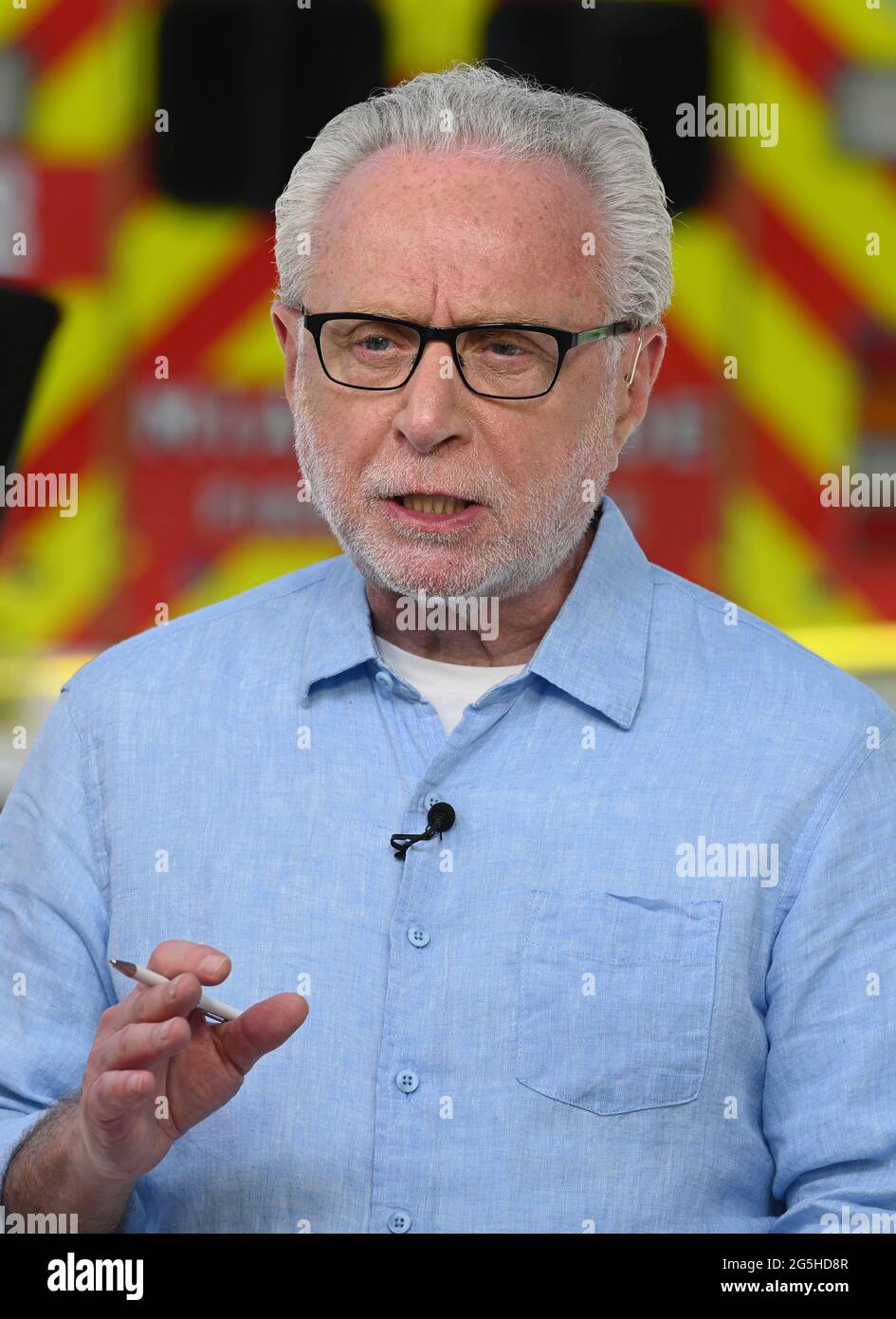 Surfside FL, USA. 27th June, 2021. Wolf Blitzer is seen broad casting ...