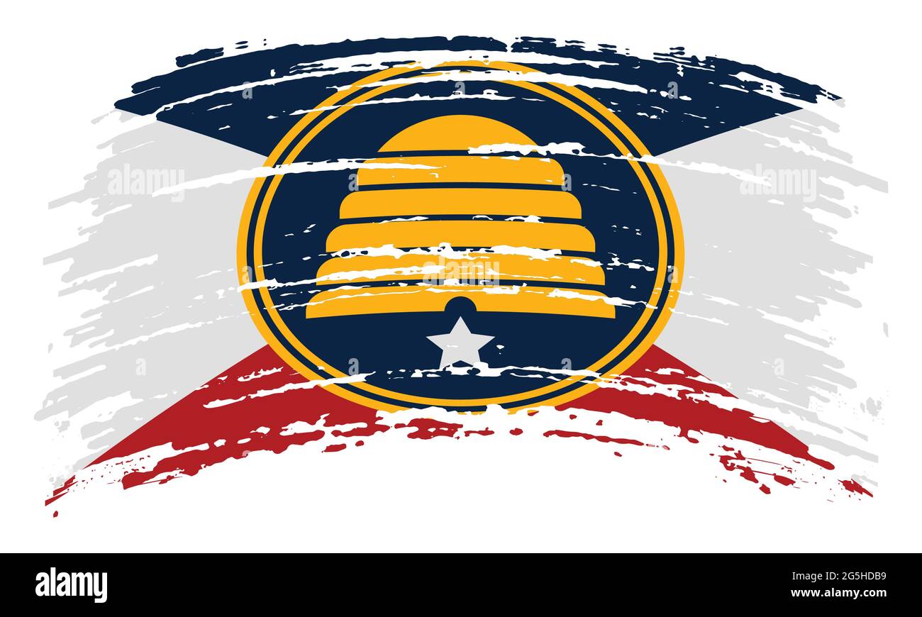 Commemorative flag of Utah in real proportions and colors, vector image ...