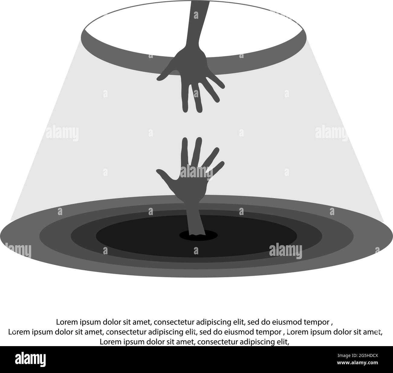 Helping hand concept on the white background Stock Vector Image & Art ...