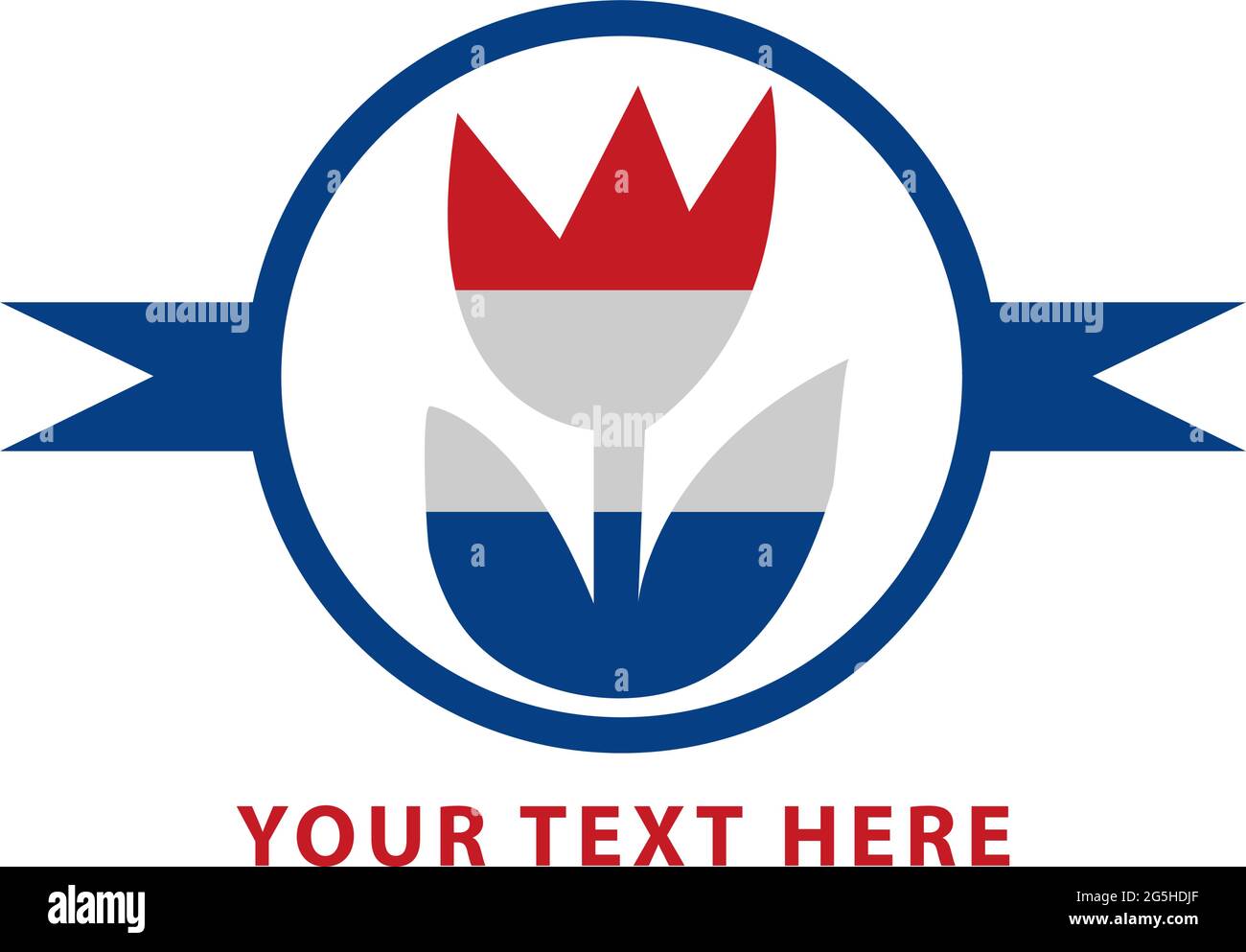 Flower Netherlands logo, Tulip icon. flat design. Vector Illustration ...