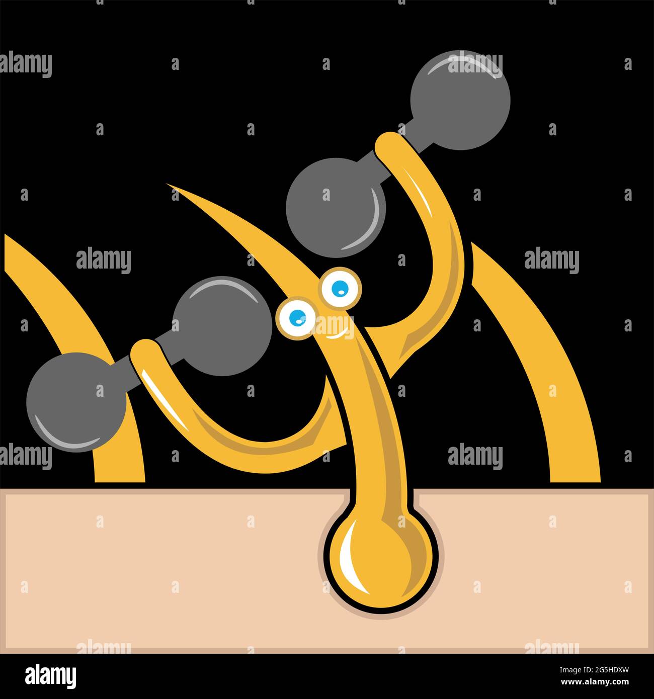 Illustration of strong hair, Vector Illustration on white background ...