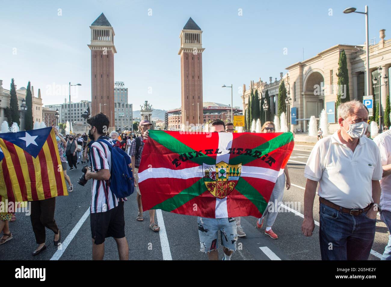 Burned spanish flag hi-res stock photography and images - Alamy