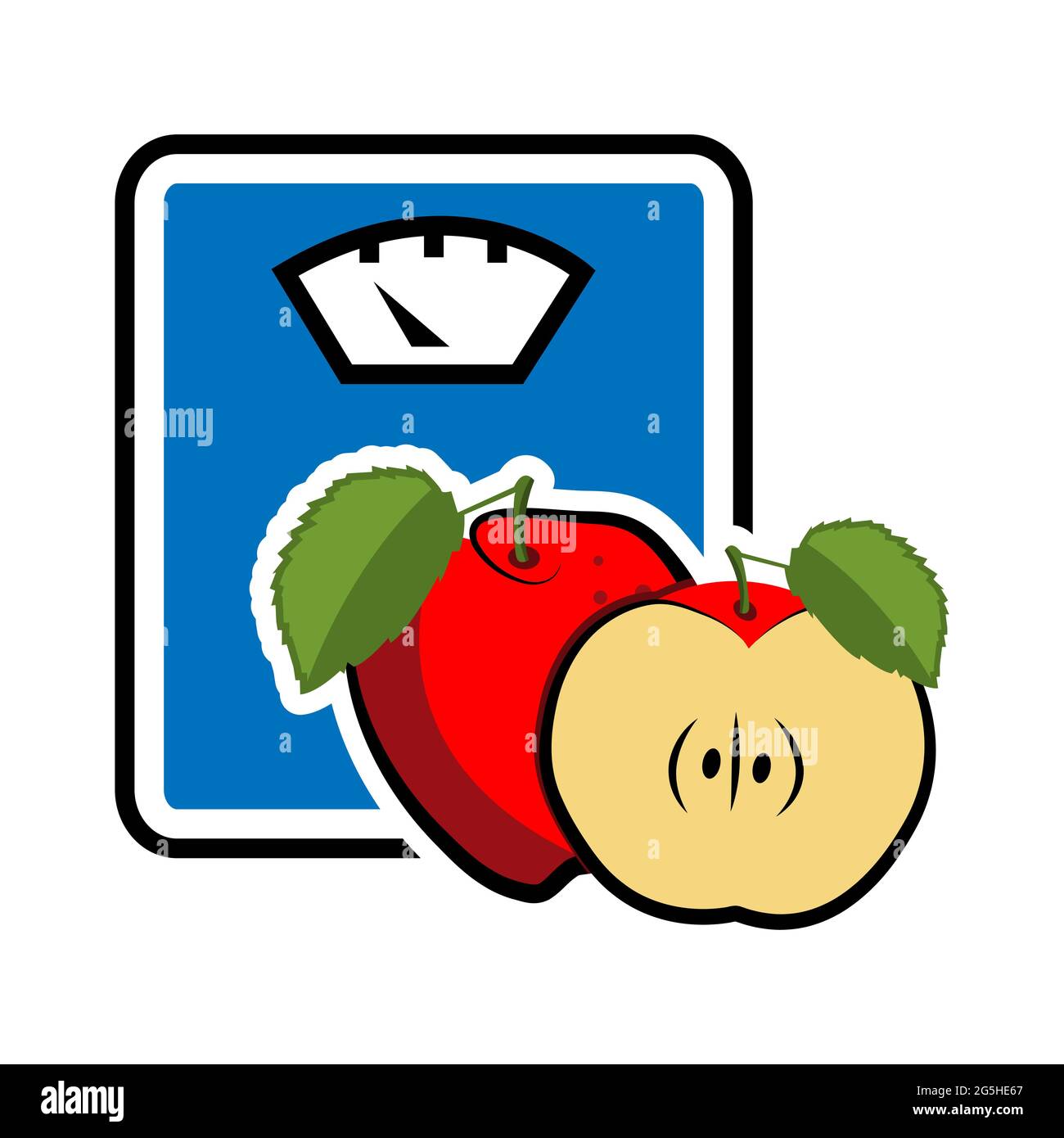 Natural weight loss concept. flat design. Vector Illustration on white ...