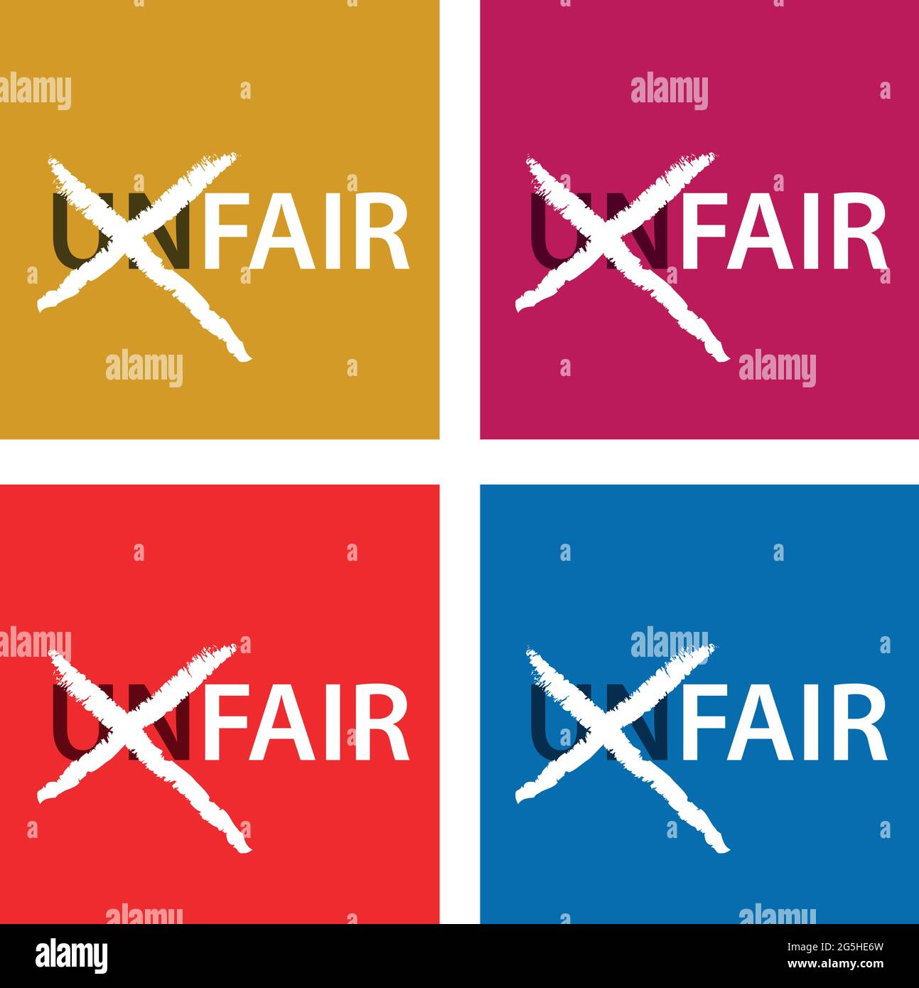 Unfair vector vectors Stock Vector Images - Alamy