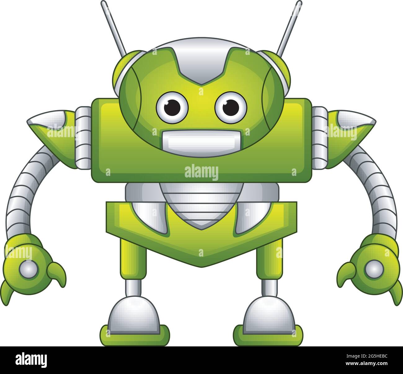 Metallic cartoon mascot character Cut Out Stock Images & Pictures - Alamy