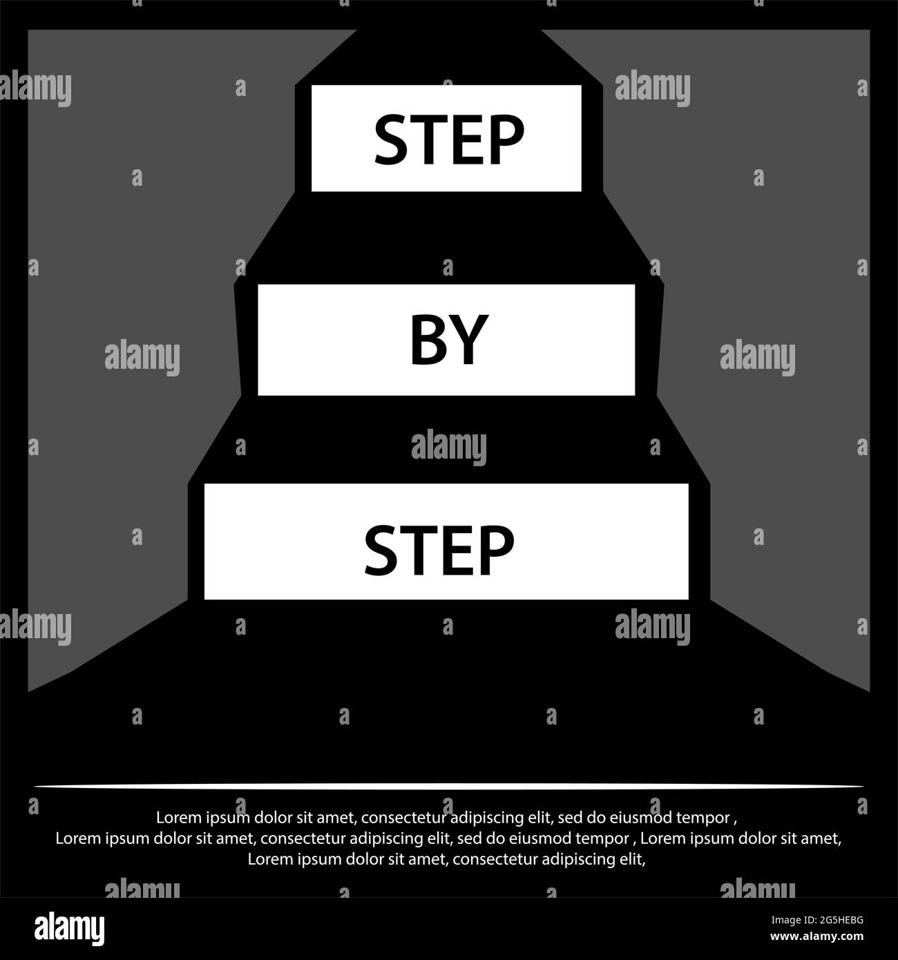 Step by step vector vectors Black and White Stock Photos & Images - Alamy