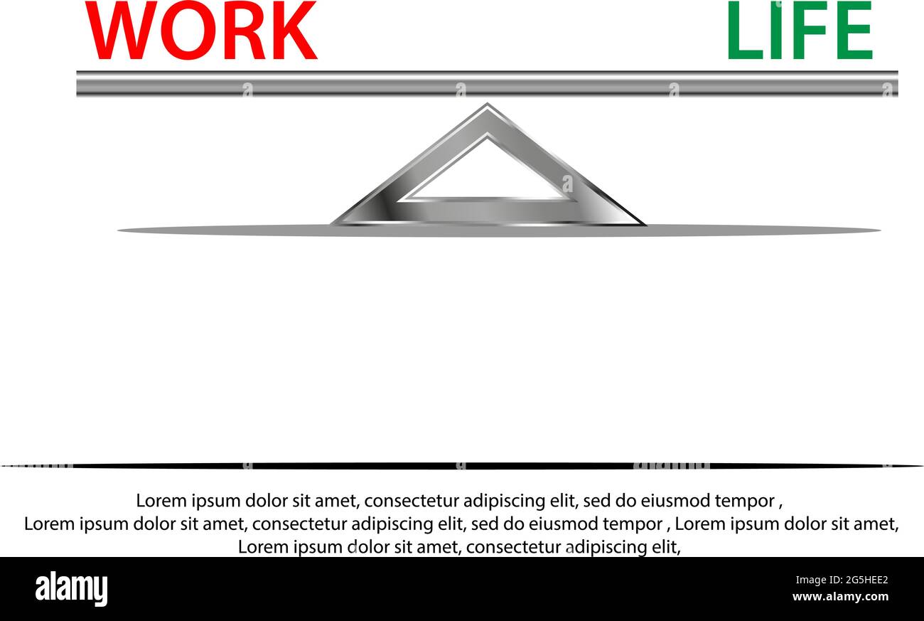 Illustration of a balance between work and life Stock Vector Image ...