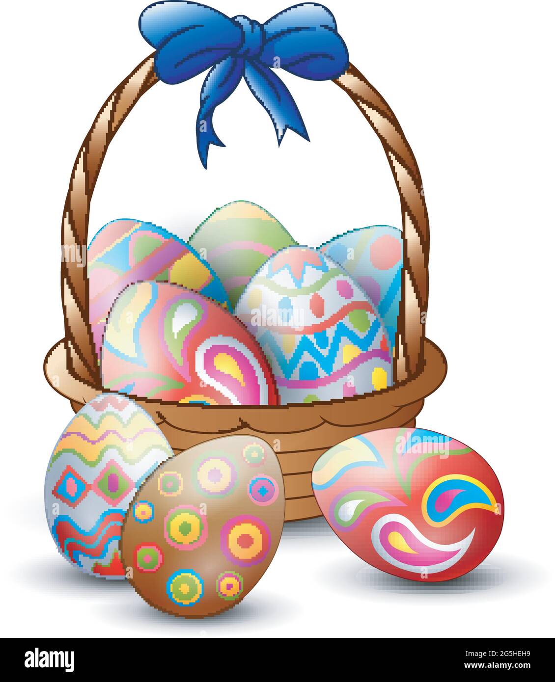 Easter Egg Basket Clipart