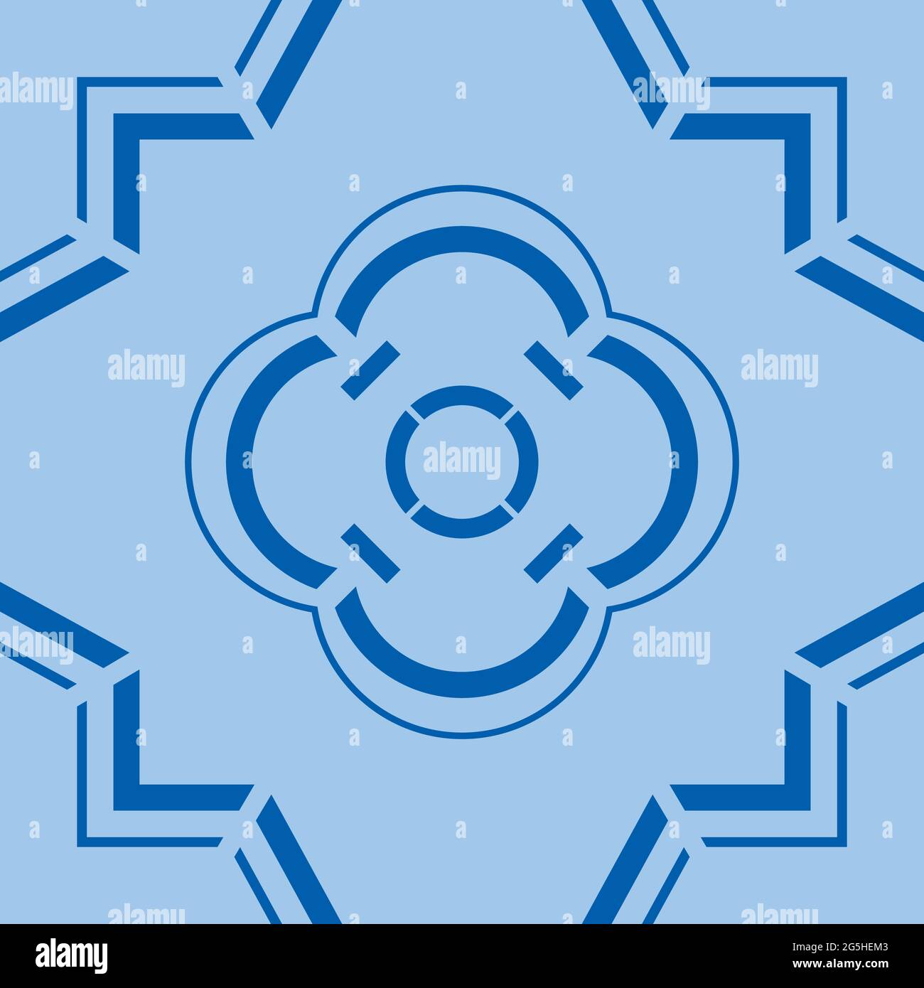 Blue Moroccan tile Pattern in Vector. Vector illustration Stock Vector ...