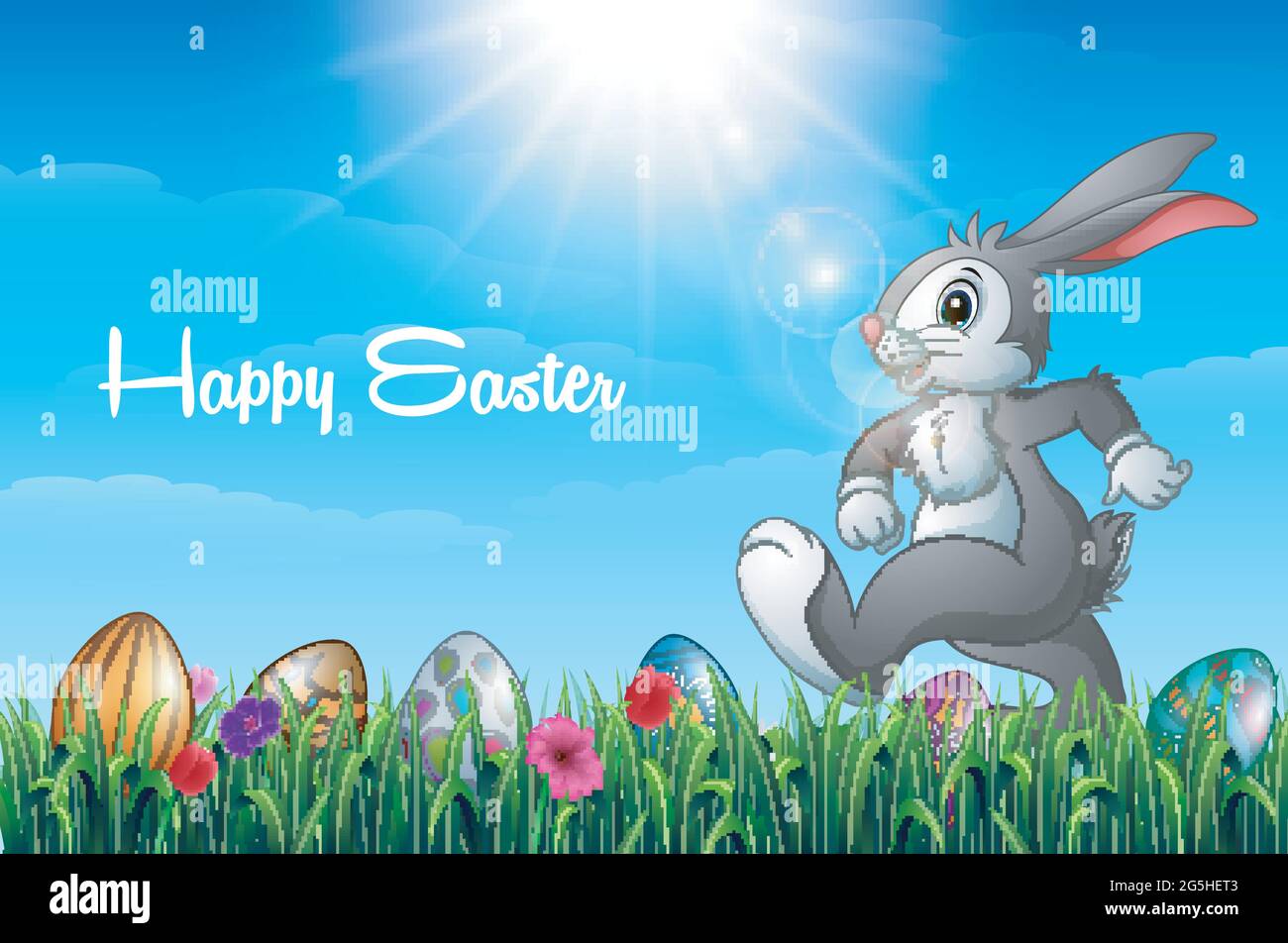 Easter bunny trail Stock Vector Images - Alamy