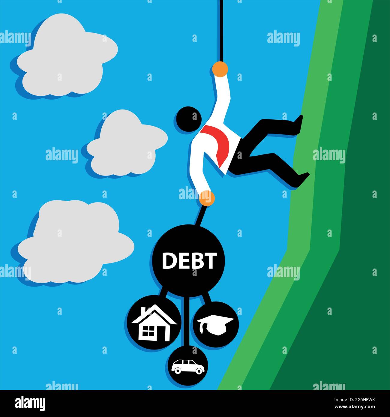Student debt cartoon Stock Vector Images - Alamy