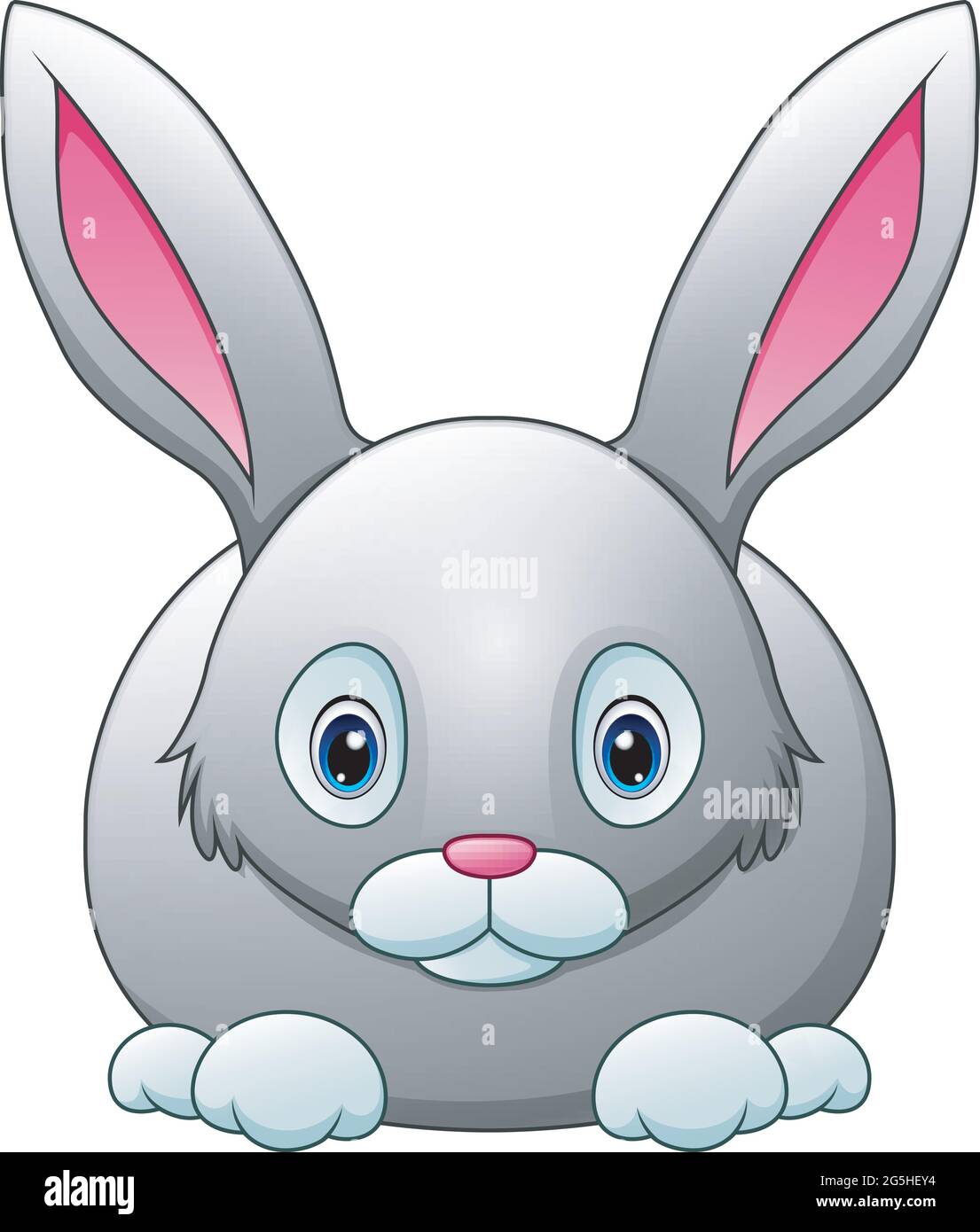 Cute rabbit cartoon isolated on white background Stock Vector Image ...