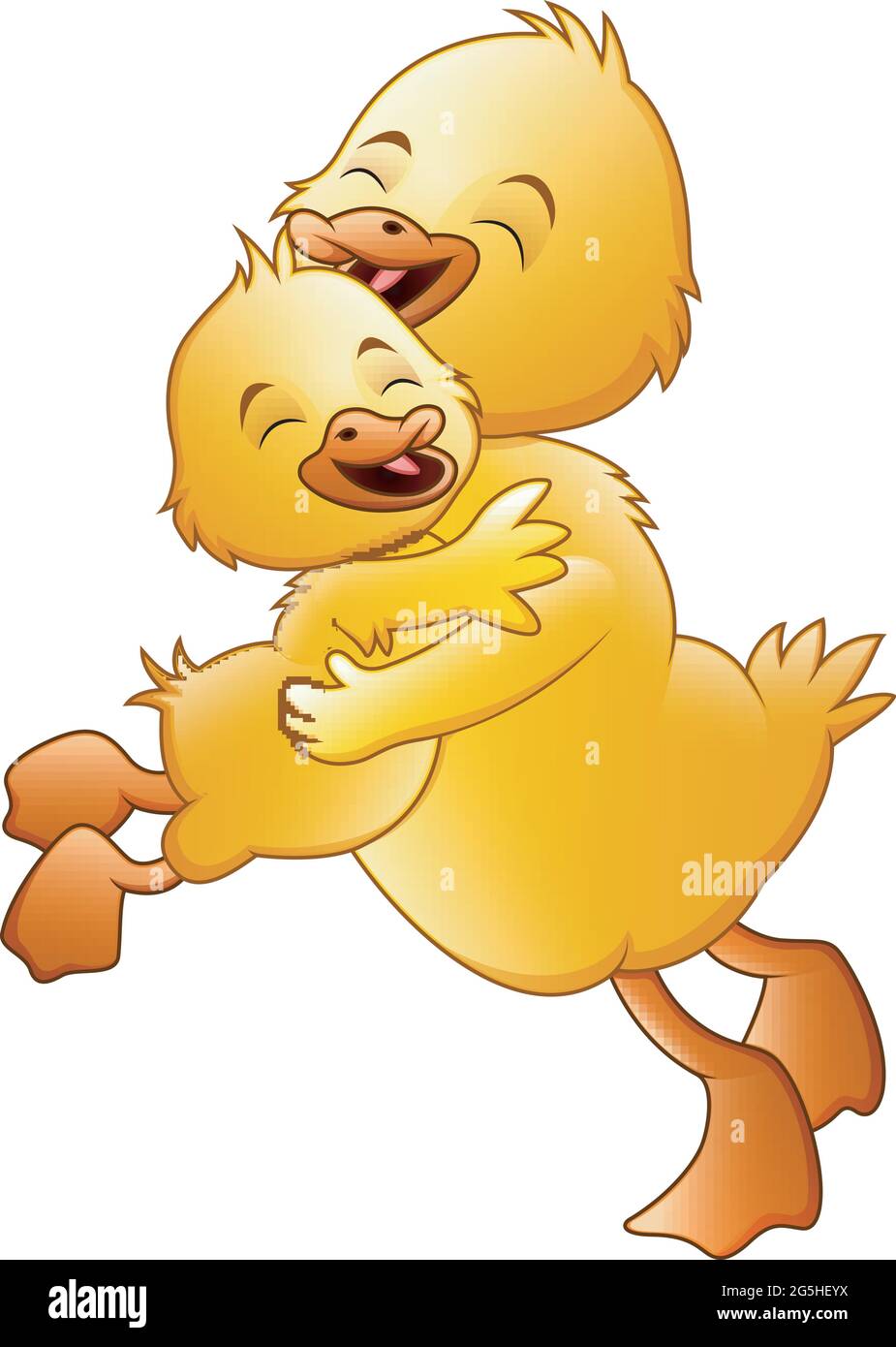 Happy duck cartoon isolated on white background Stock Vector Image ...