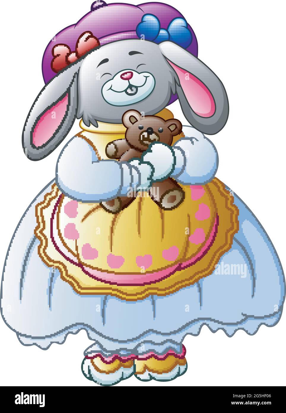 Girl hugging bear Stock Vector Images - Alamy