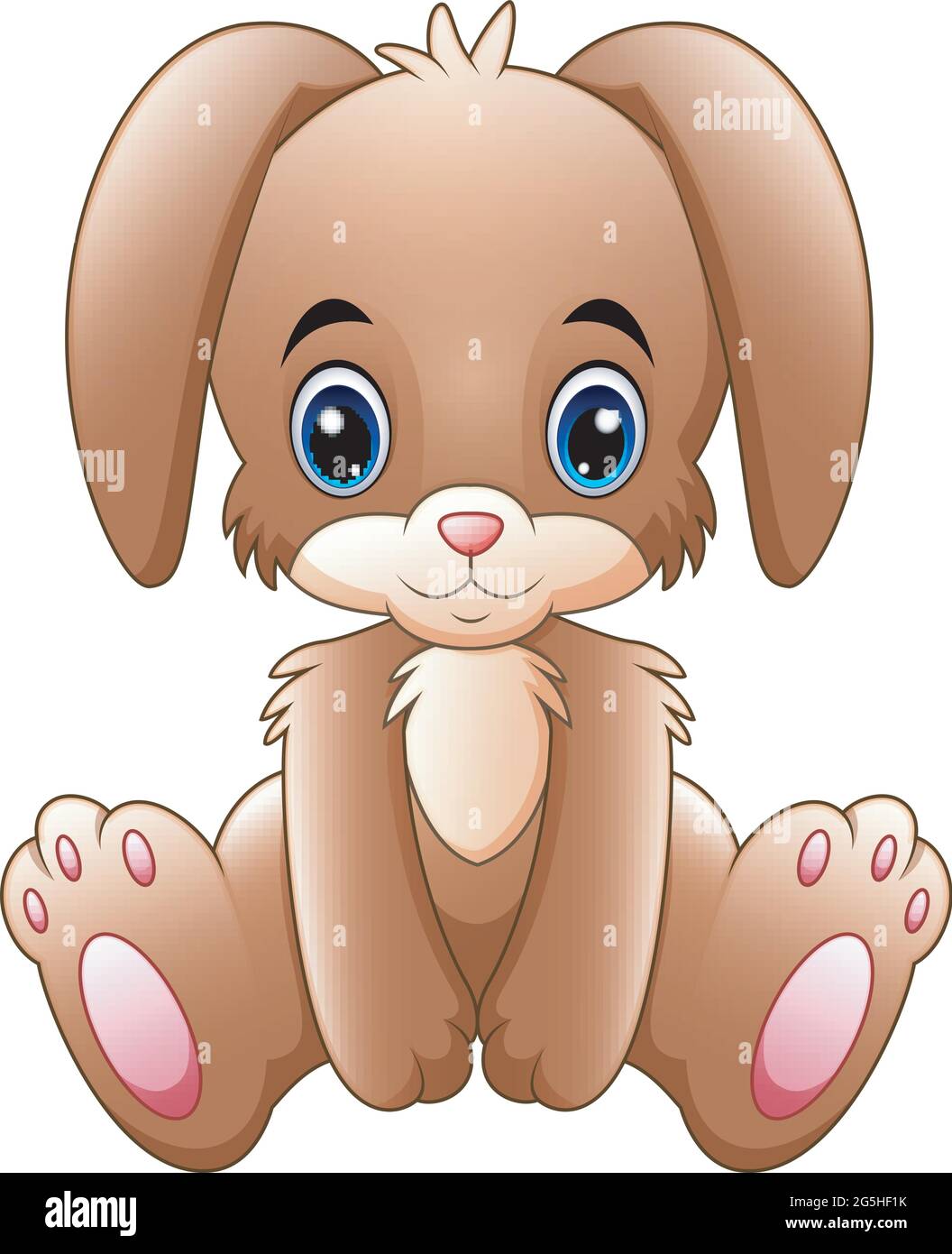 Cute little bunny cartoon sitting Stock Vector Image & Art - Alamy