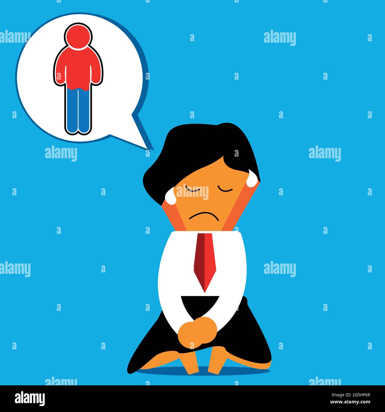 Woman tired office Stock Vector Images - Alamy