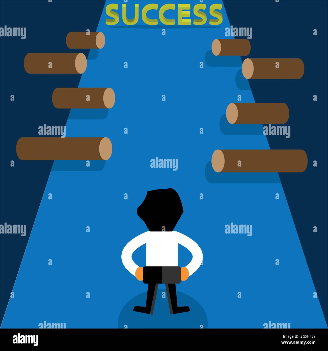 Success and business man. This theme template is showing the concept of ...