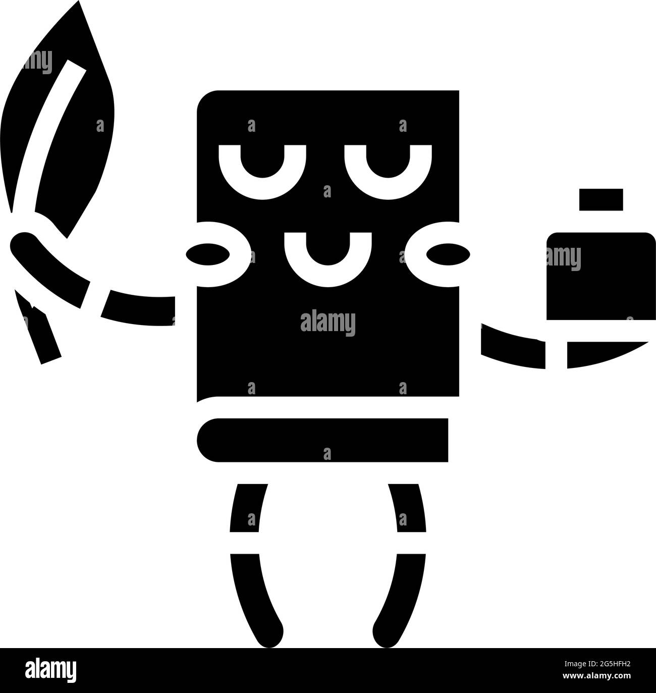 realistic fiction book glyph icon vector illustration Stock Vector ...